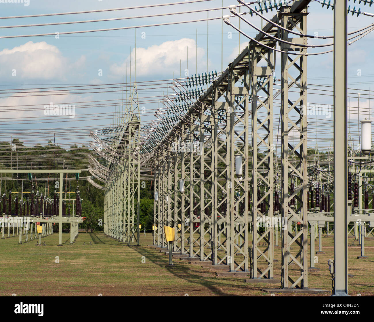 Electric Power Transformation Station Stock Photo - Alamy