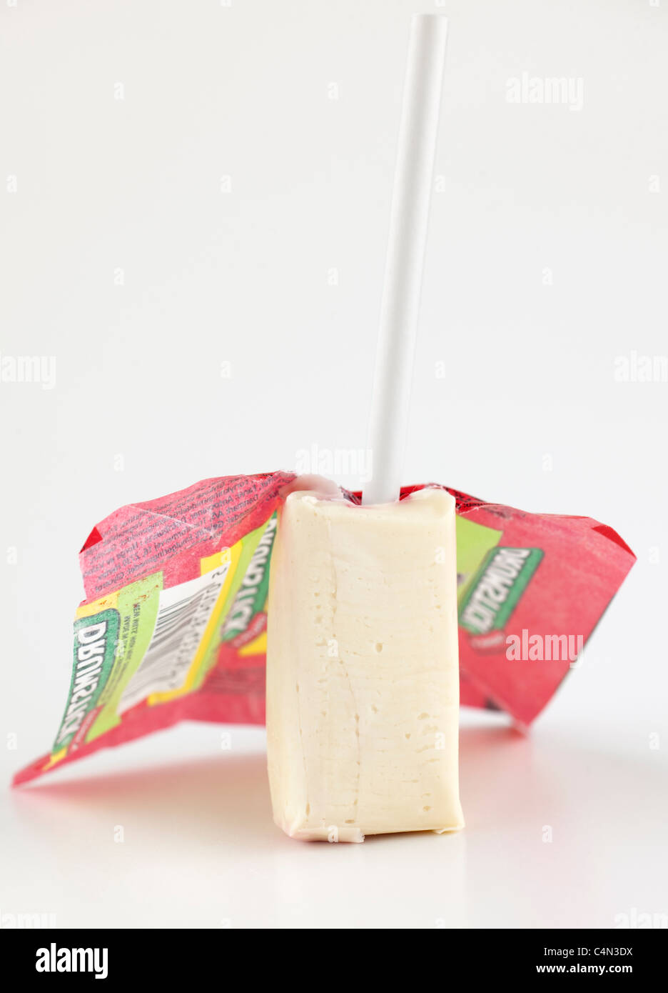 Unwrapped Swizzels Matlow chunky Drumstick raspberry and milk flavour ... Unwrapped Swizzels Matlow chunky Drumstick raspberry and milk flavour ...