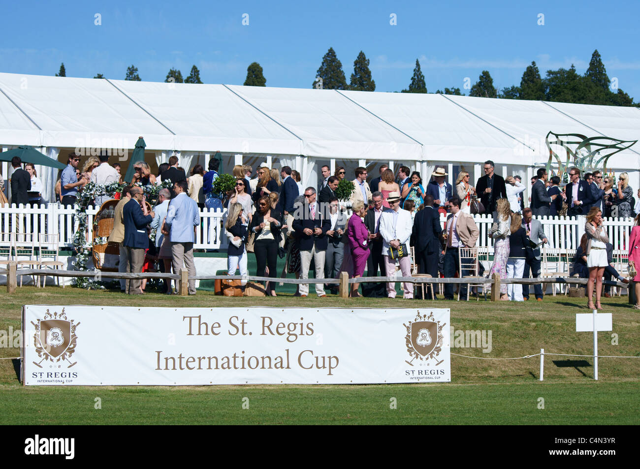 Spectators at The St. Regis International Polo match, Cowdray, 21st May ...