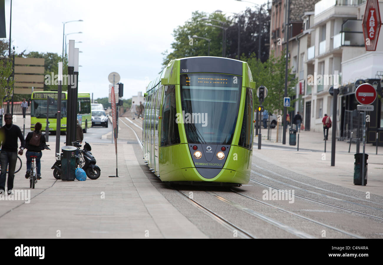 Tramway reims france train rail hi-res stock photography and images - Alamy