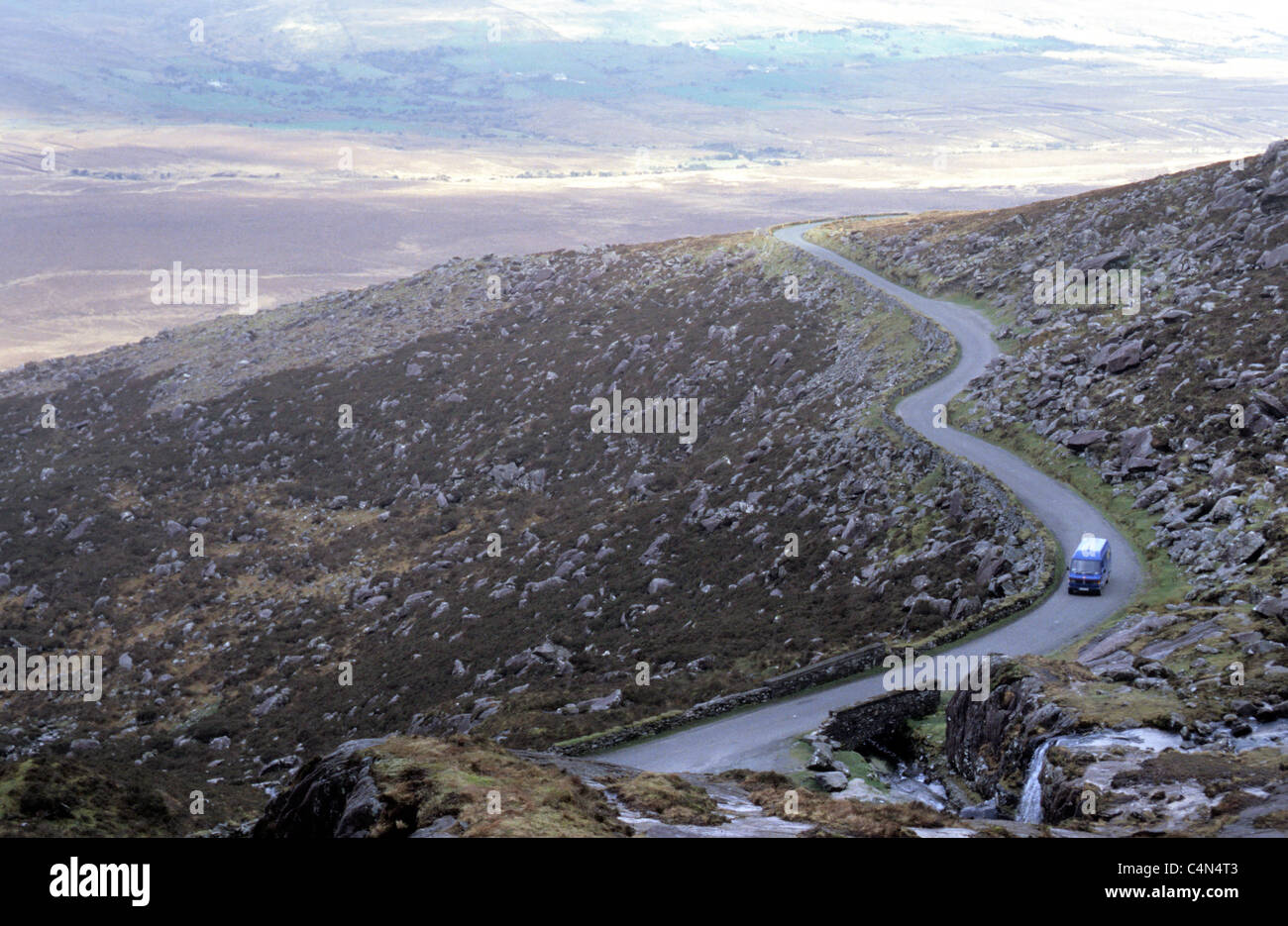 The Connor pass, north side, Dingle Peninsula, Co Kerry, Ireland Stock ...