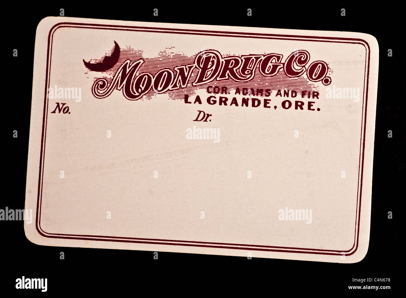 Antique prescription drug label Stock Photo - Alamy