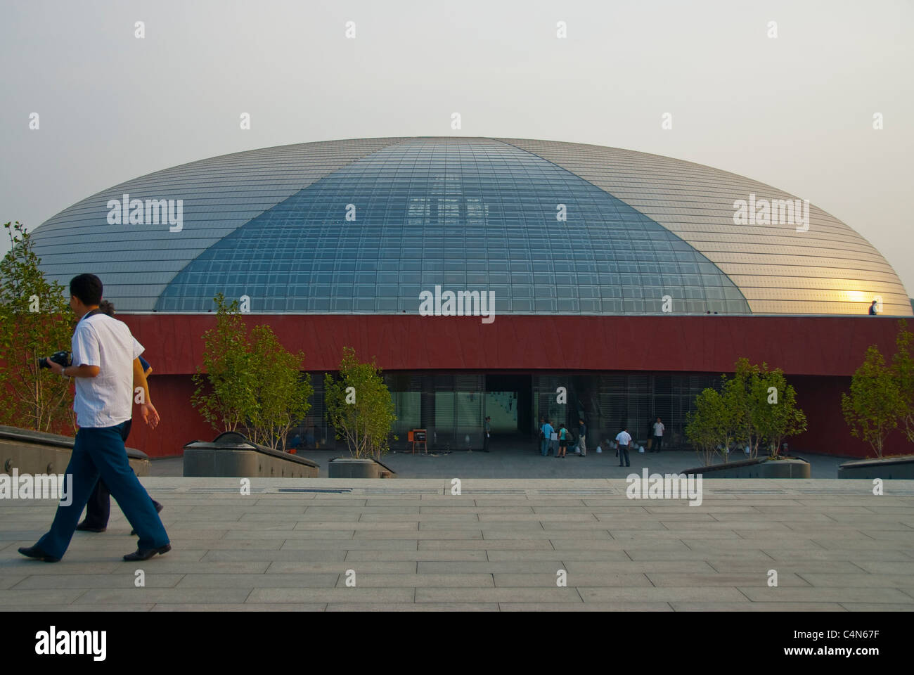 Beijing, China, Outside View of the Grand National Theatre Building ...