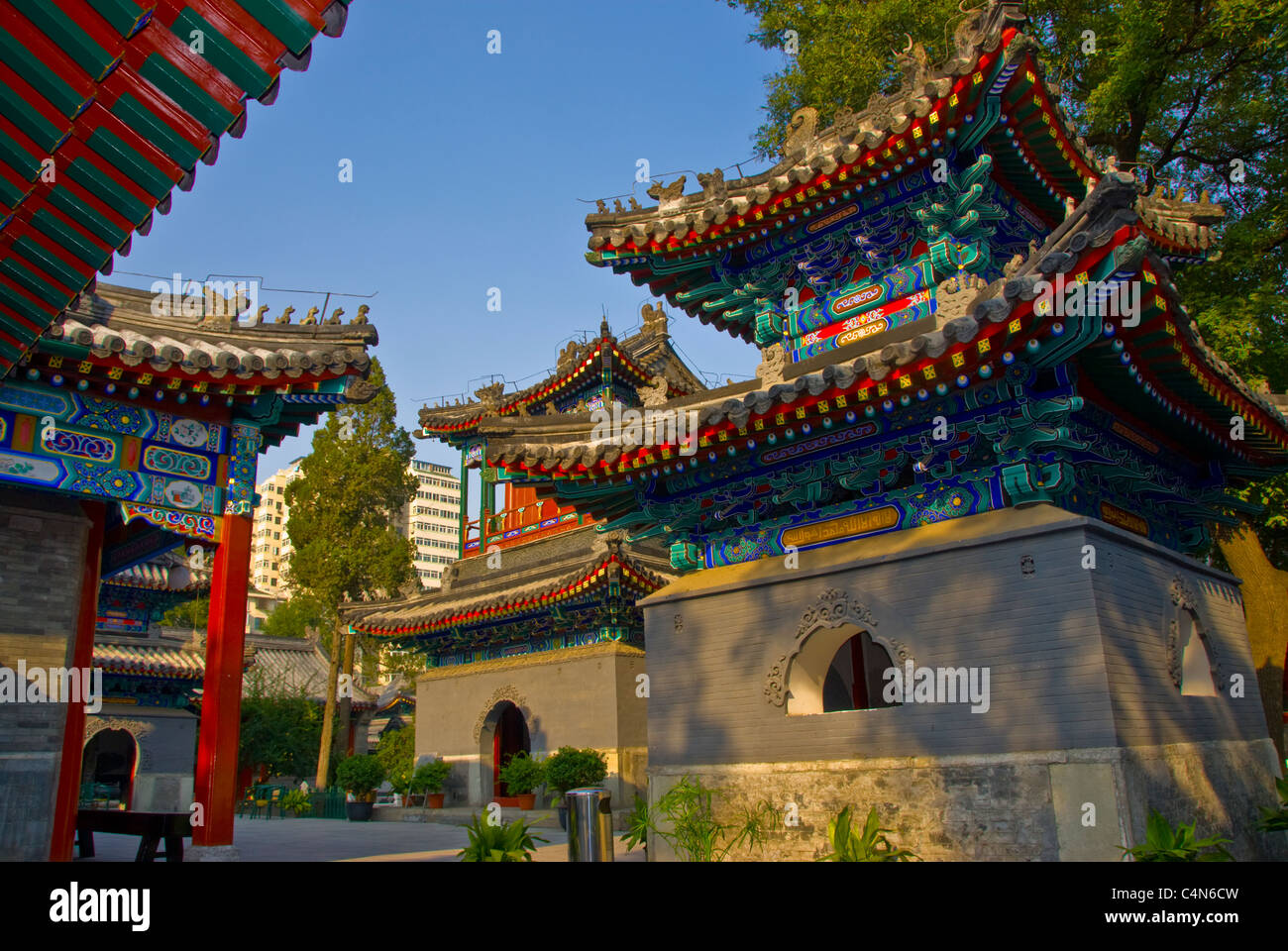 Beijing, China, Outside View of Muslim Mosque, Traditional Architecture ...