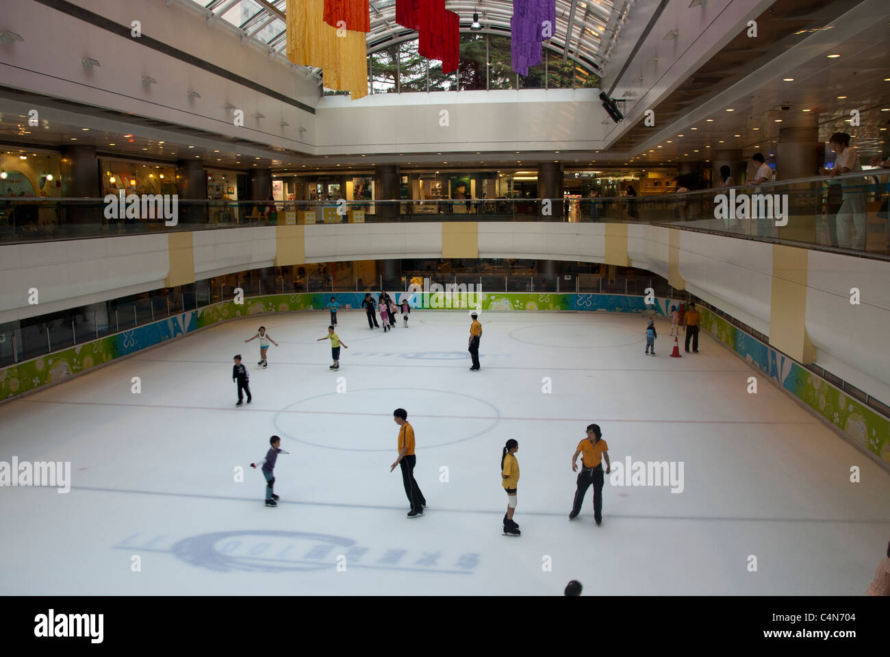 Beijing, China, Indoor Skating Rink in Shopping Center, SUmmertime ...