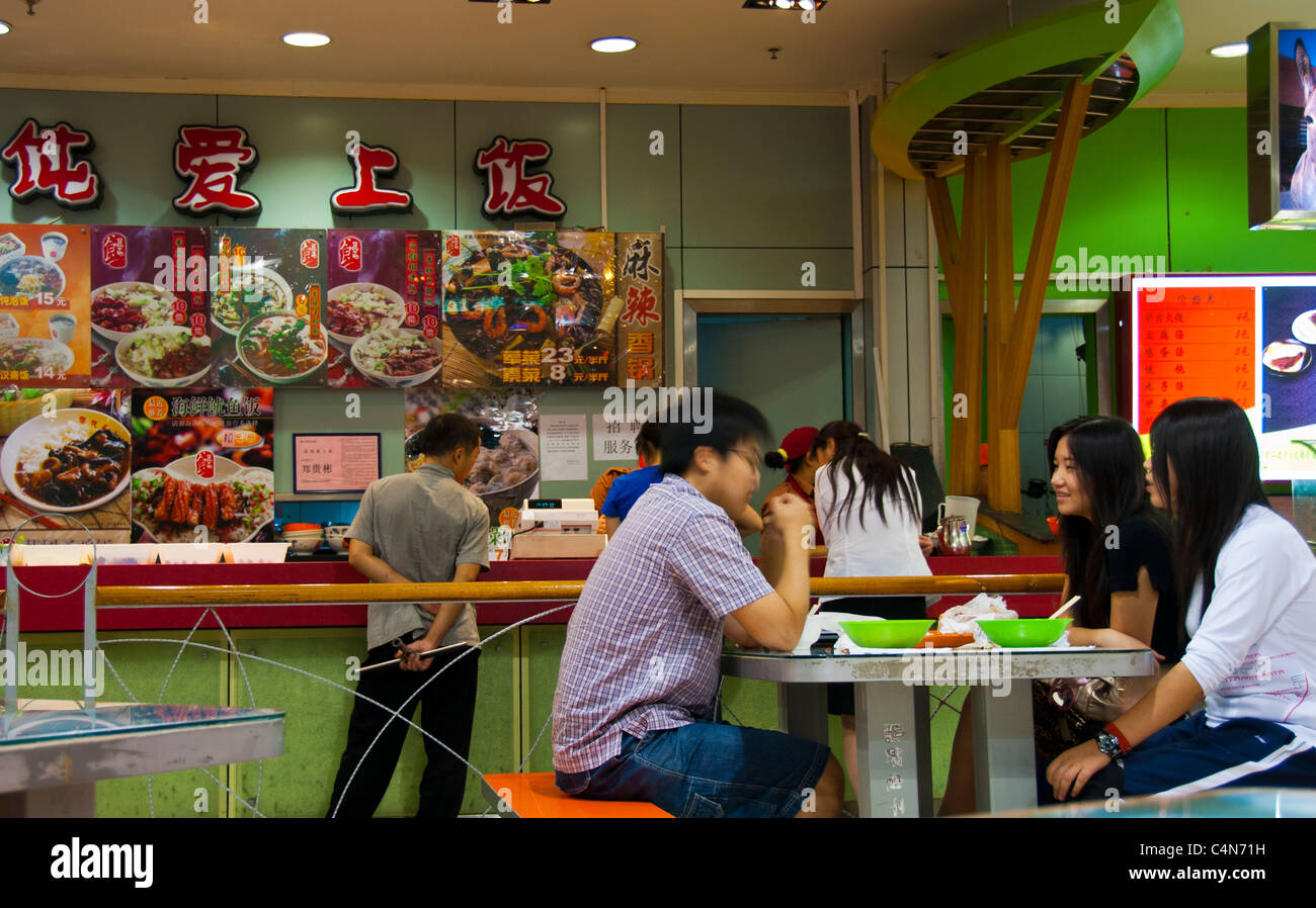 Beijing, China, Young People Sharing Meals at Fast Food Restauant in ...