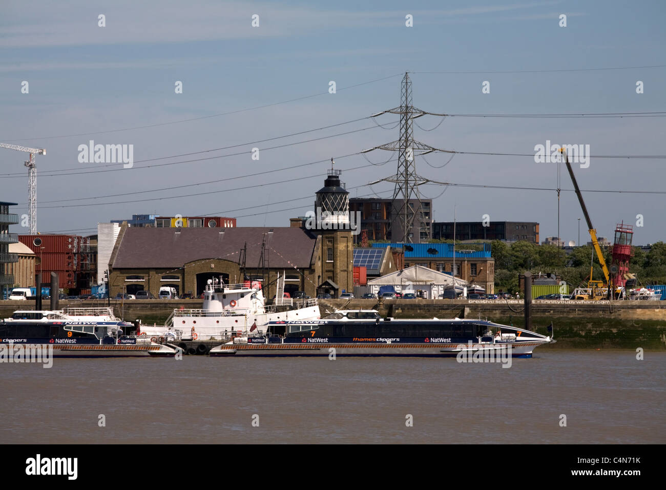 trinity bouy wharf tower hamlets london england Stock Photo - Alamy