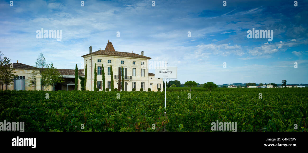 Chateau Providence at Pomerol in the Bordeaux wine region of France ...