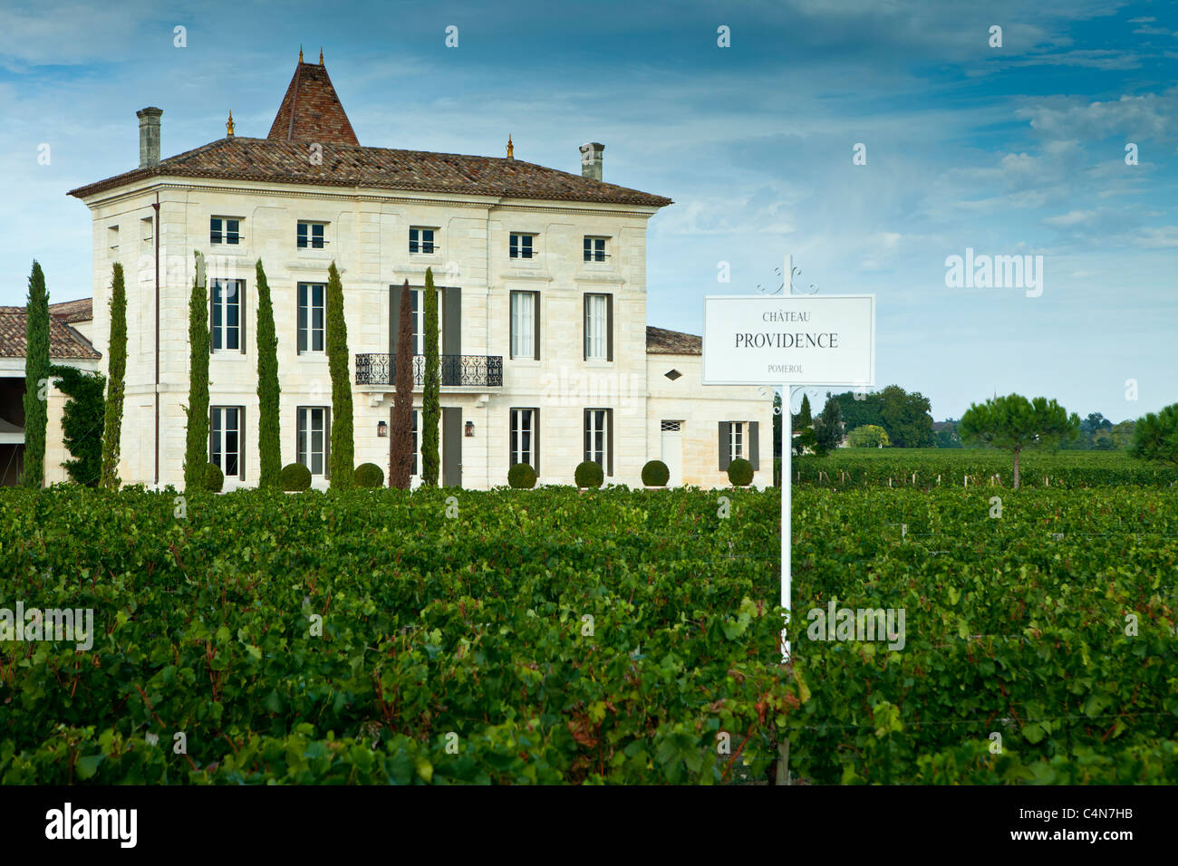 Chateau Providence at Pomerol in the Bordeaux wine region of France ...