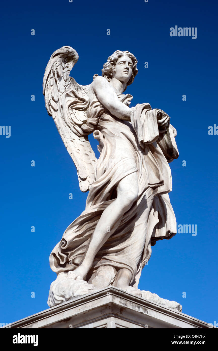 Angel statues bernini bridge angels hi-res stock photography and images ...