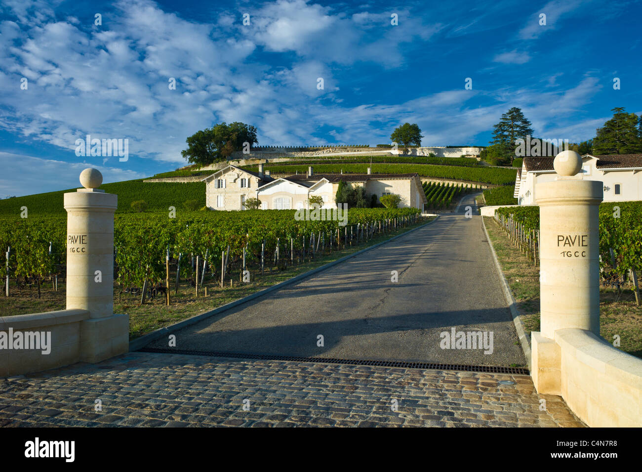 Chateau Pavie at St Emilion in the Bordeaux wine region of France Stock ...