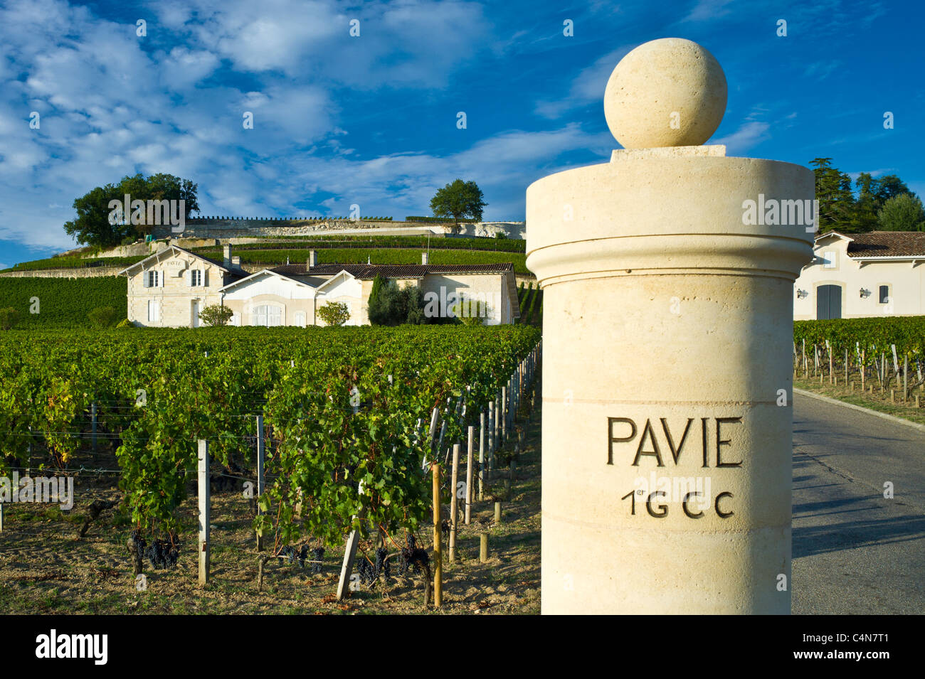 Chateau Pavie at St Emilion in the Bordeaux wine region of France Stock ...