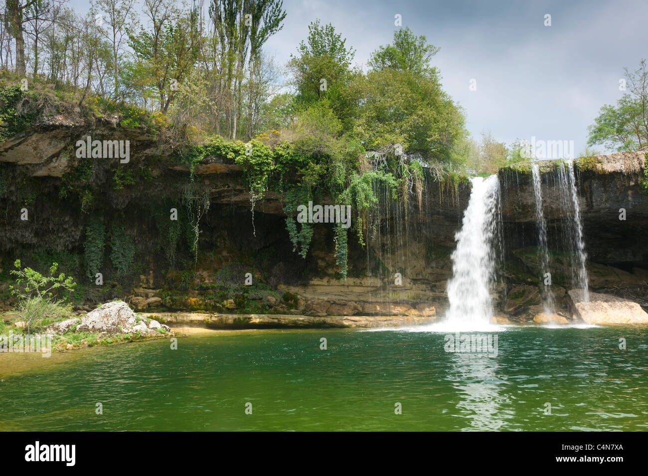 Waterfall of Orbaneja del Castillo, Burgos, Castilla y Leon, Spain ...
