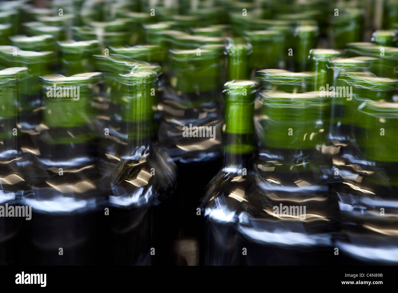 Wine bottling at the vineyard at Chateau Fontcaille Bellevue in the ...