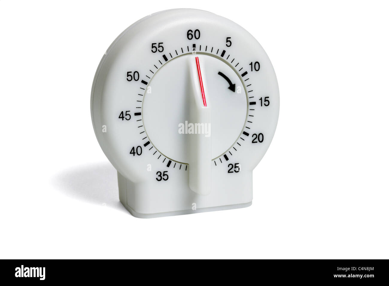 Plastic kitchen timer isolated on white background Stock Photo - Alamy