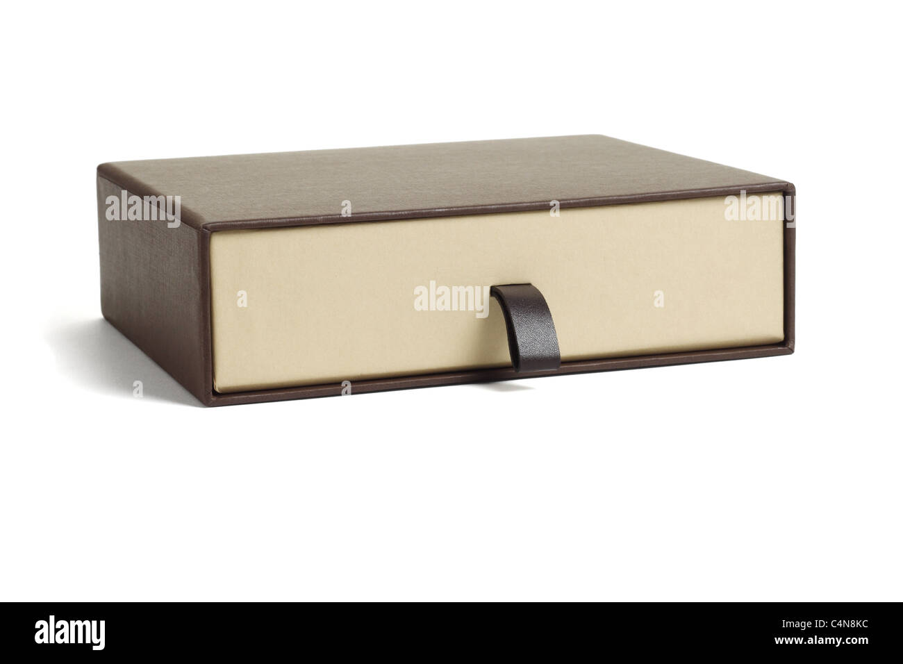 Closed paper box isolated on white background Stock Photo - Alamy