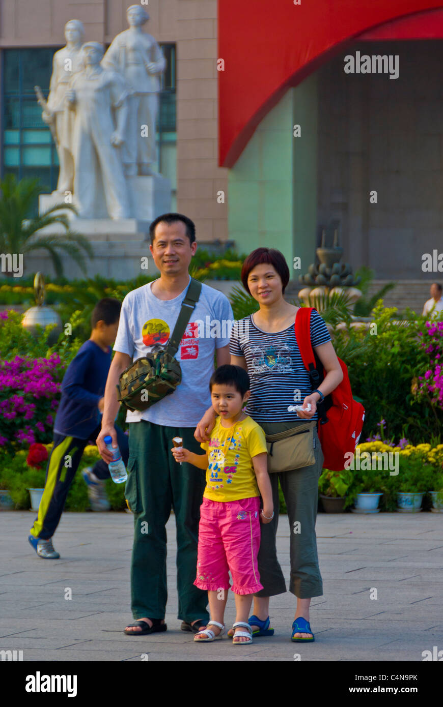 Chinese tourist family outside military museum asia hi-res stock ...