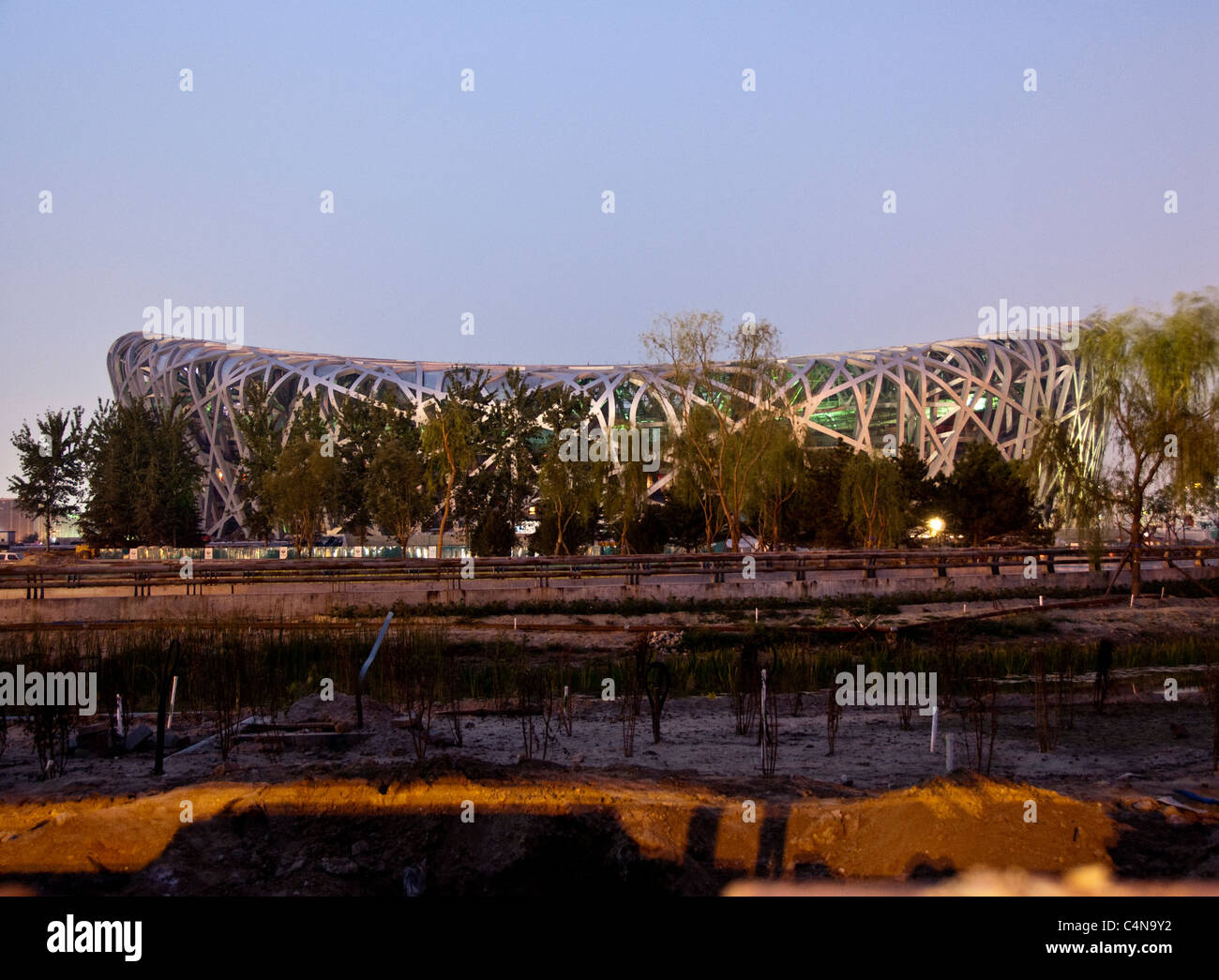Beijing, China, National Sports Stadium, "The Bird's Nest" Construction ...