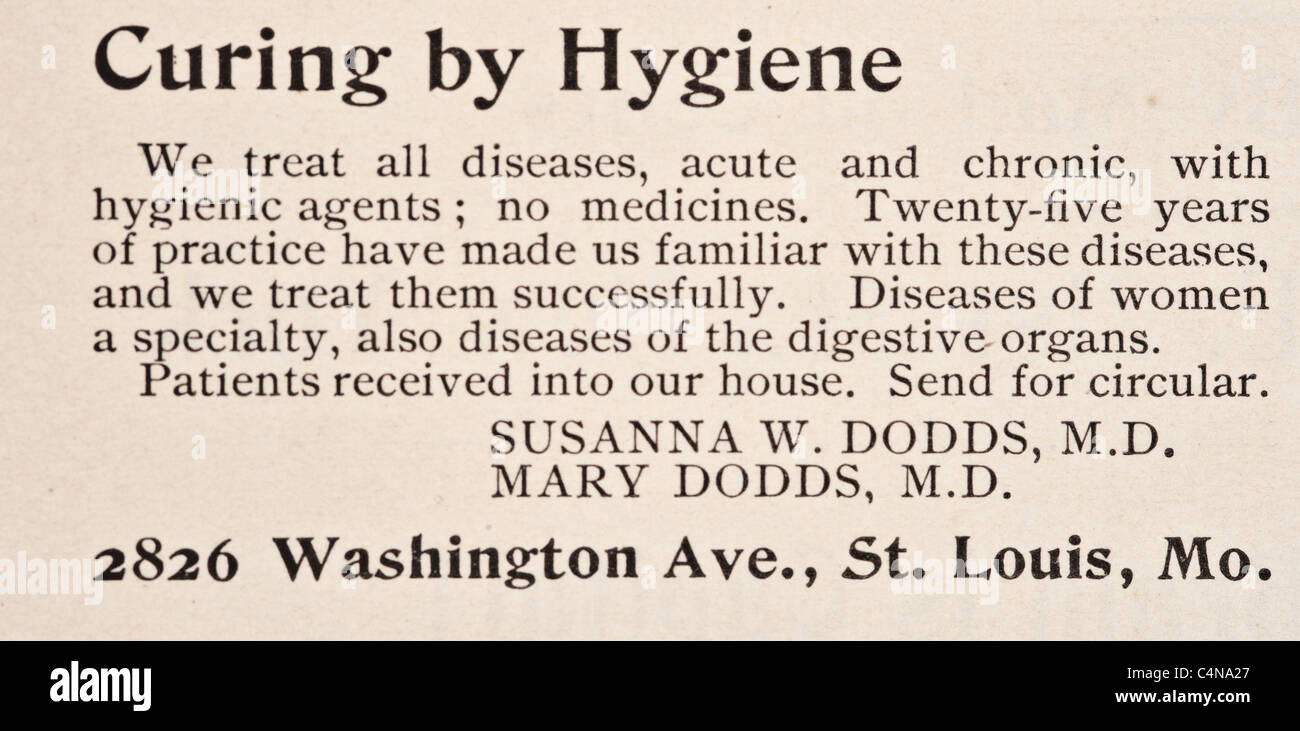Antique advertisement from old medical hi-res stock photography and ...