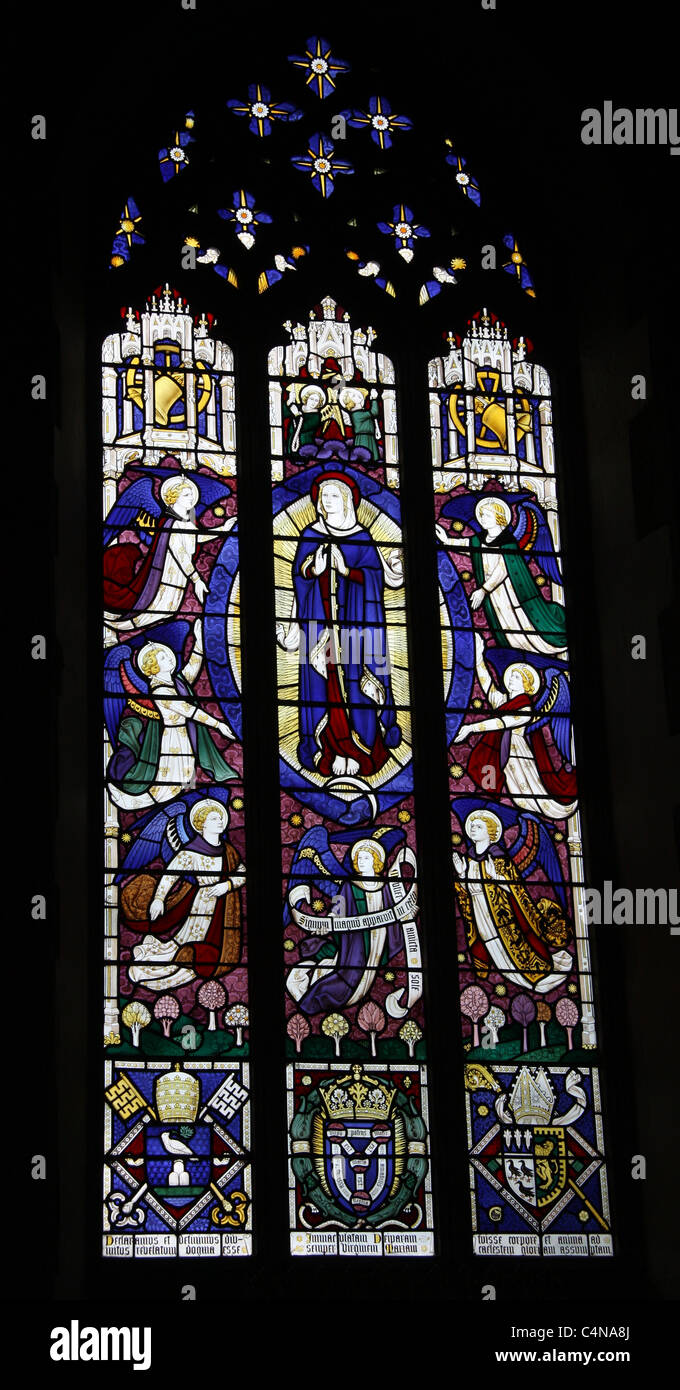 stained glass window Slipper Chapel Roman Catholic pilgrimmage site ...
