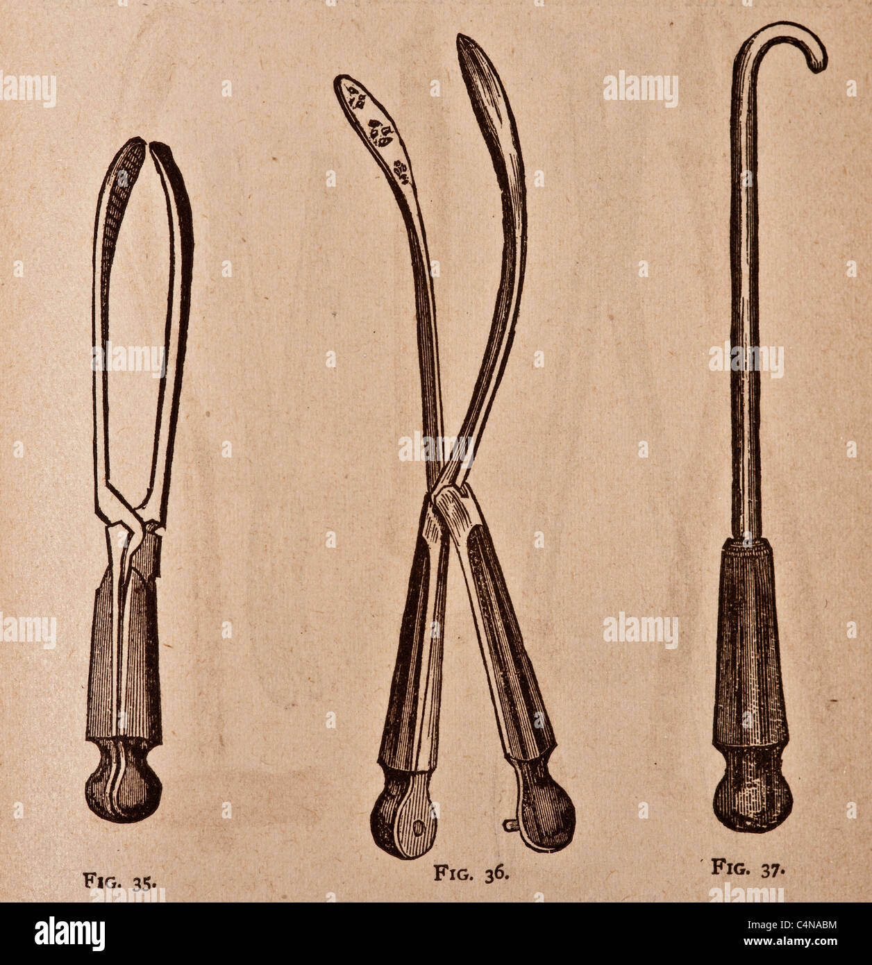 Antique Illustration of Surgical Tools and Medical Apparatus Stock ...