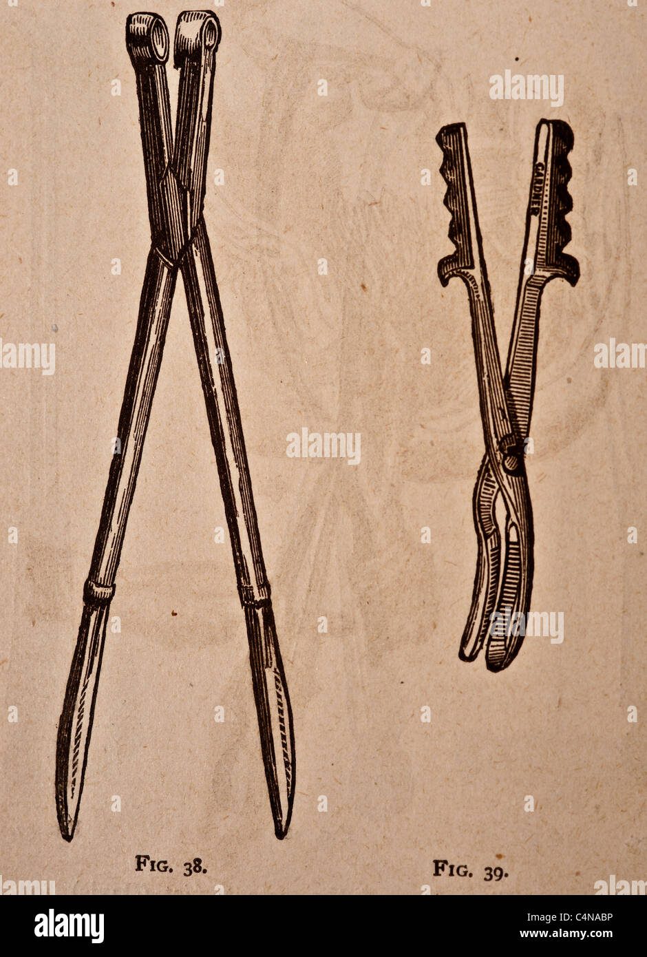 Antique Illustration of Surgical Tools and Medical Apparatus Stock ...