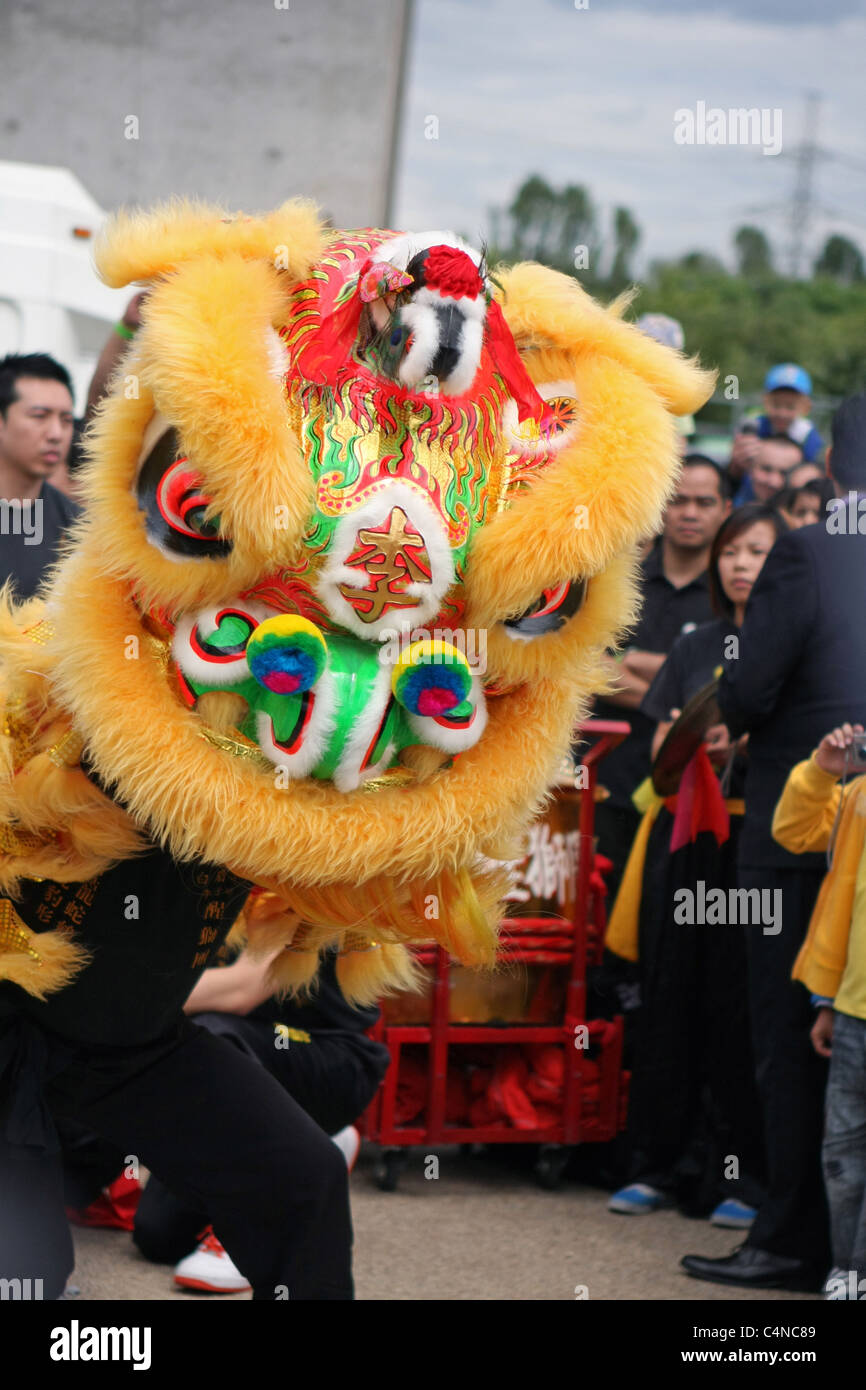 Crowds watching Dragon dancing at the London Hong Kong Dragon Boat ...