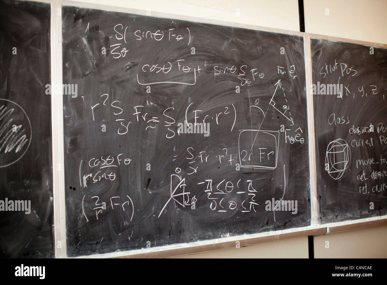 Math formula on blackboard Stock Photo - Alamy