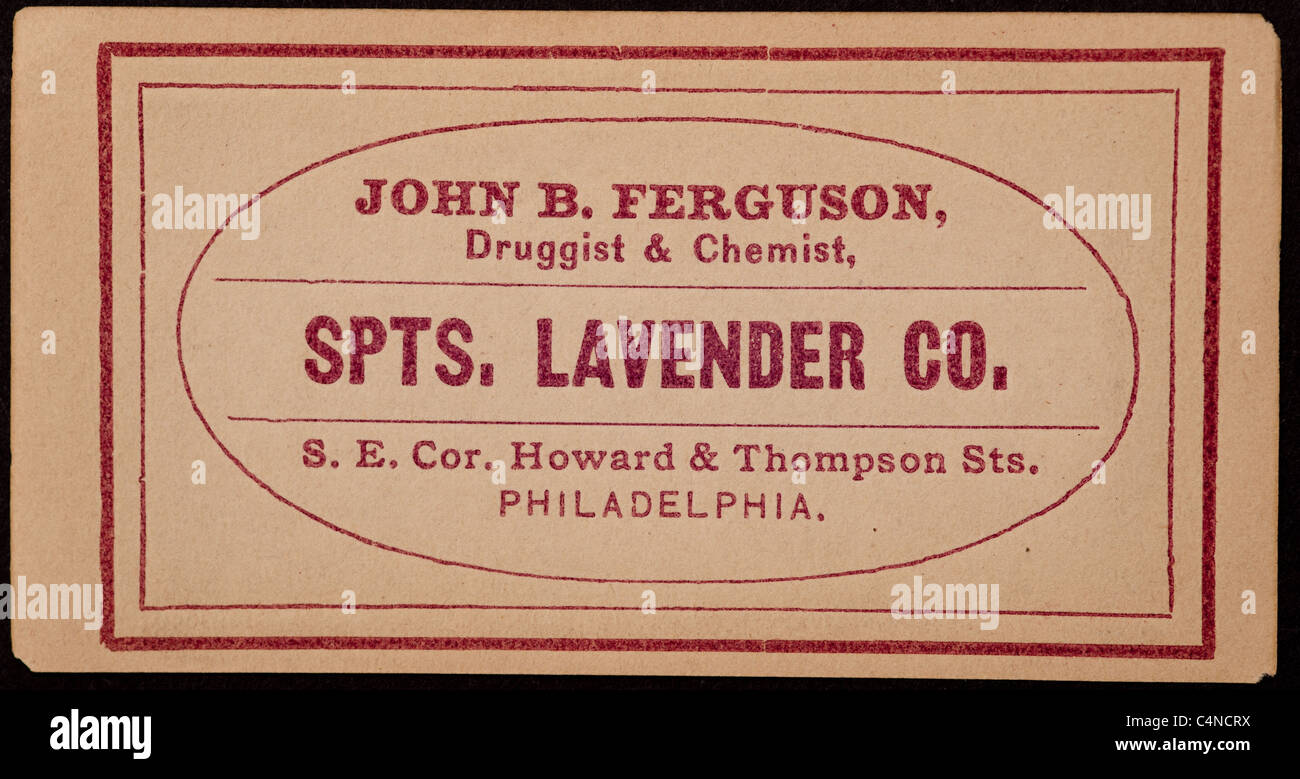 Antique prescription drug label Stock Photo - Alamy