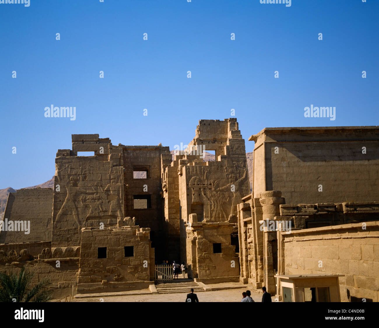 Luxor Egypt Medinet Habu Mortuary Ramses III Syrian Gate Stock Photo ...