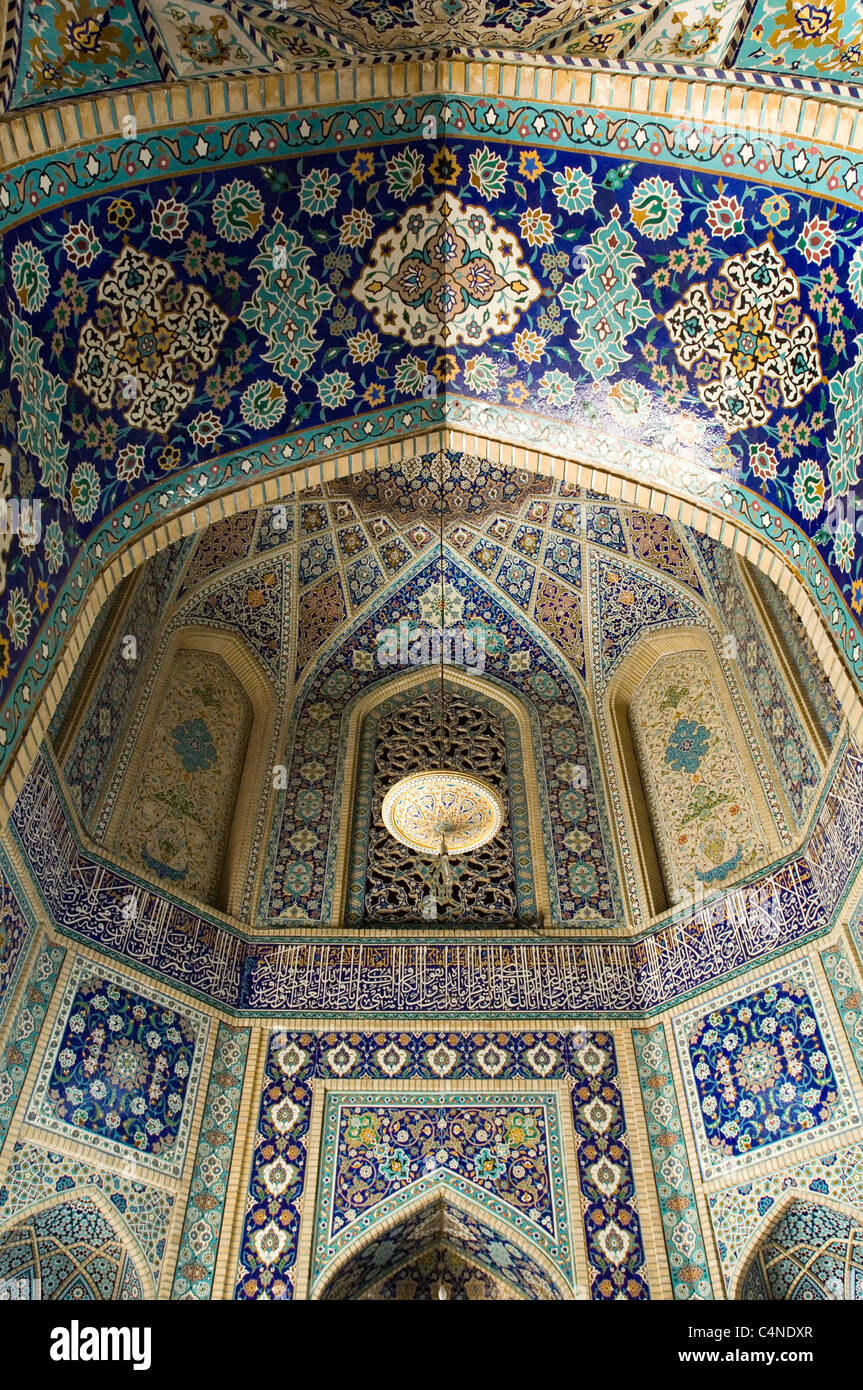Art and decoration, Majed-e Vakil (Vakil Mosque), Shiraz, Iran Stock ...