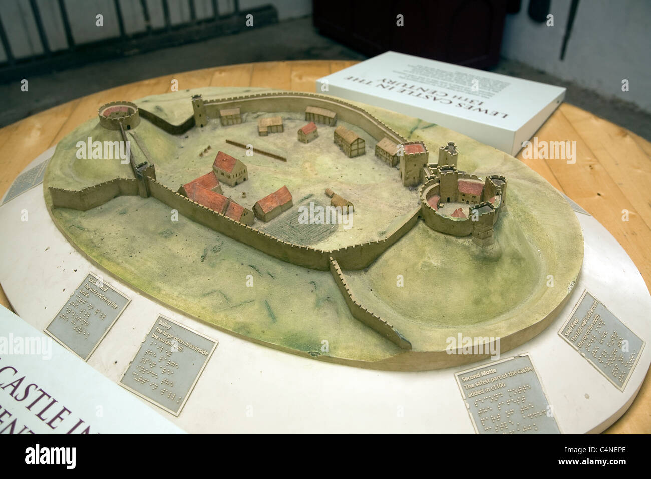 Model of Lewes Castle, East Sussex, England Stock Photo - Alamy