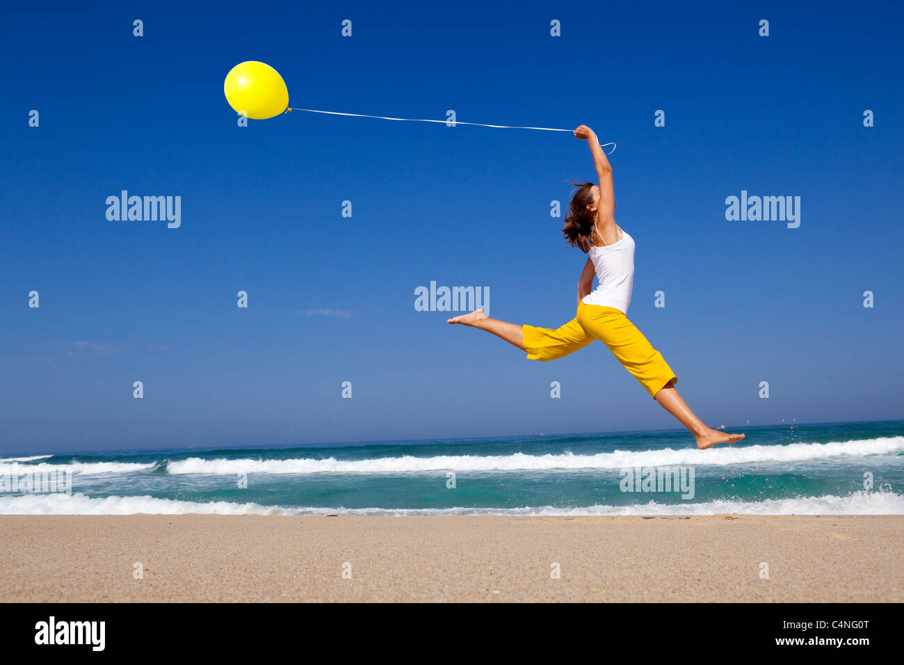 Balloon jumping hi-res stock photography and images - Alamy