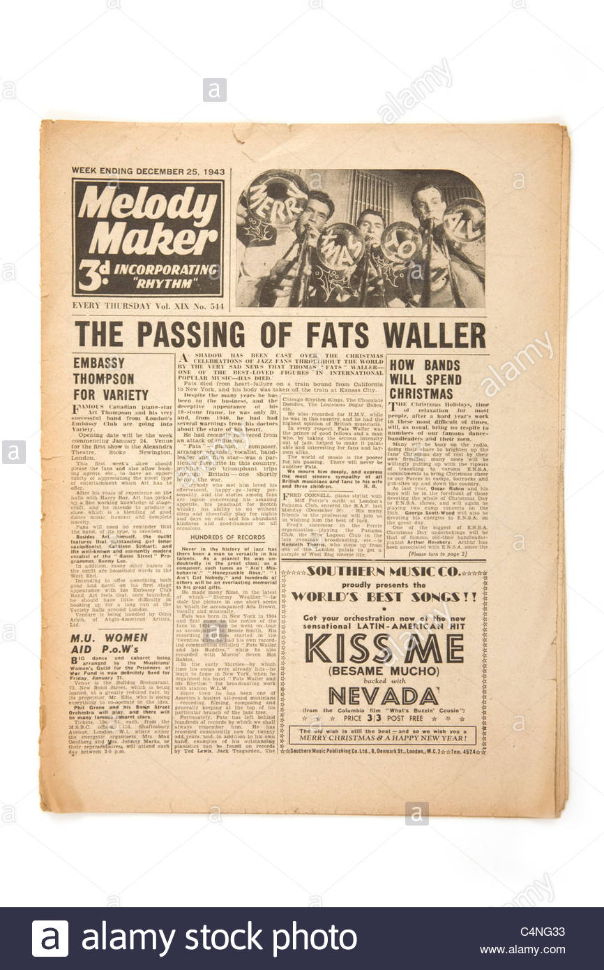 1943 Newspaper High Resolution Stock Photography and Images - Alamy