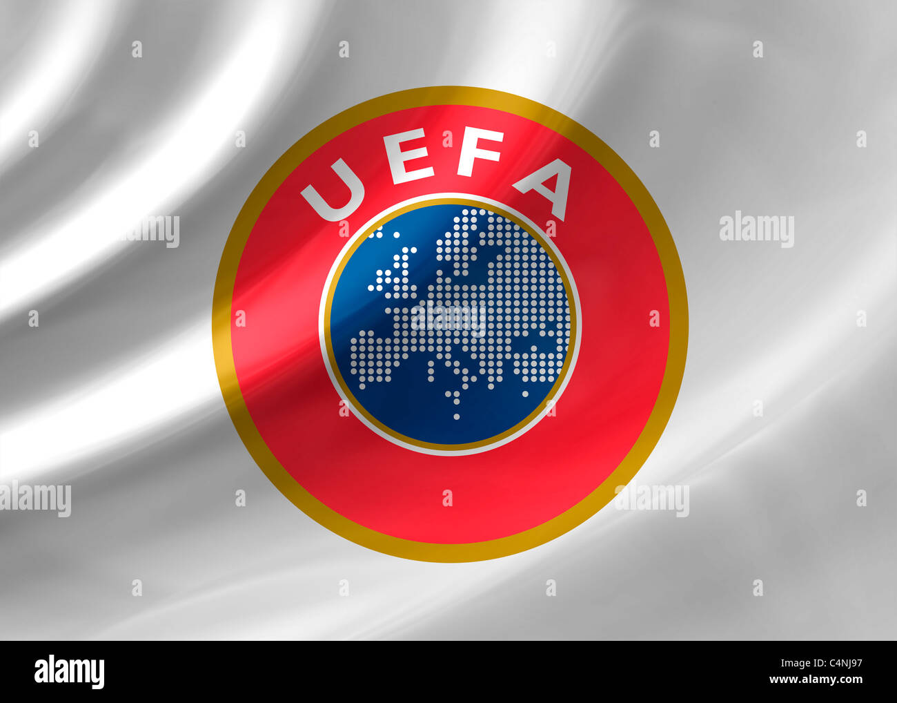 UEFA logo flag symbol football Stock Photo - Alamy
