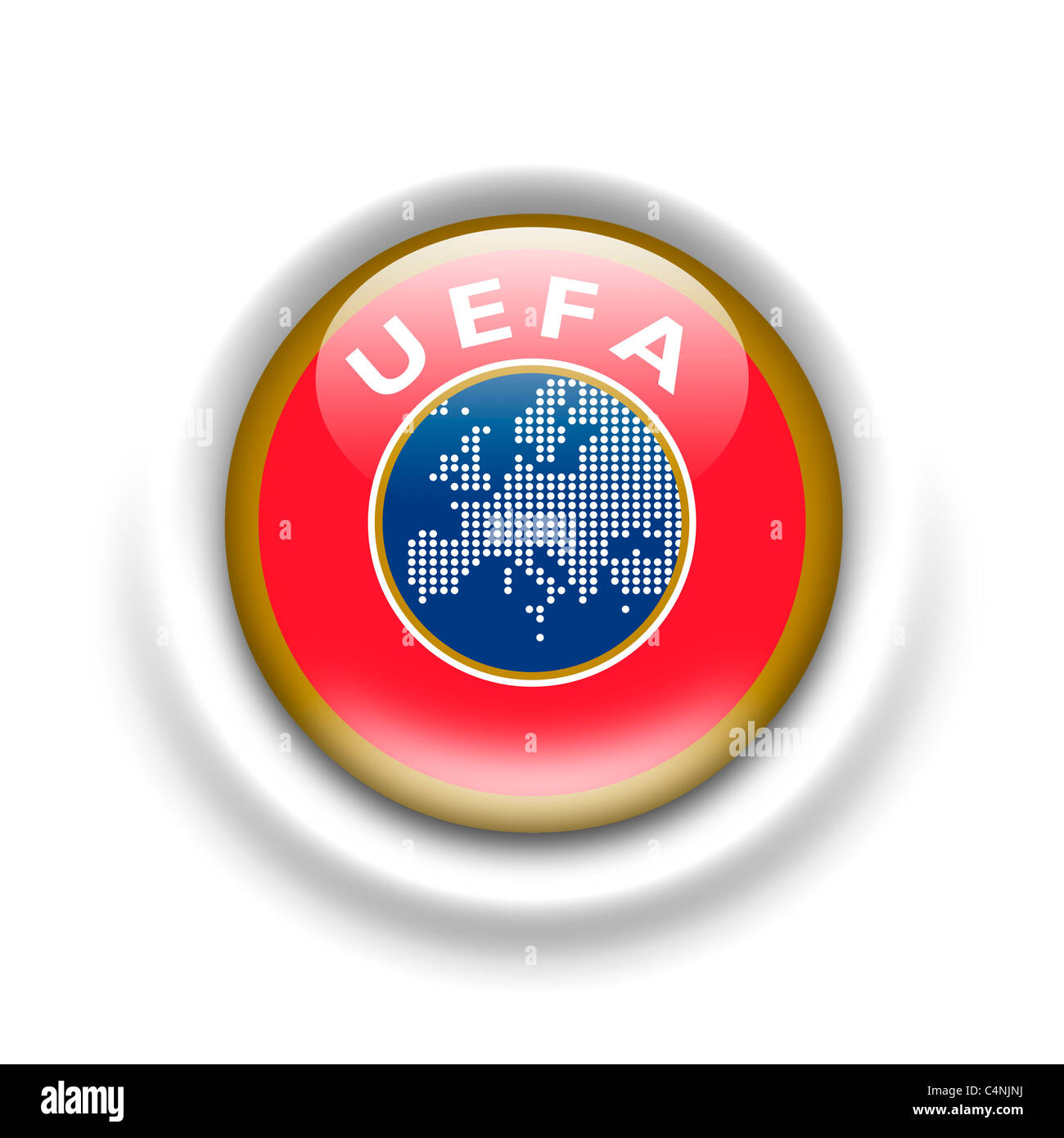 UEFA logo flag symbol football Stock Photo - Alamy