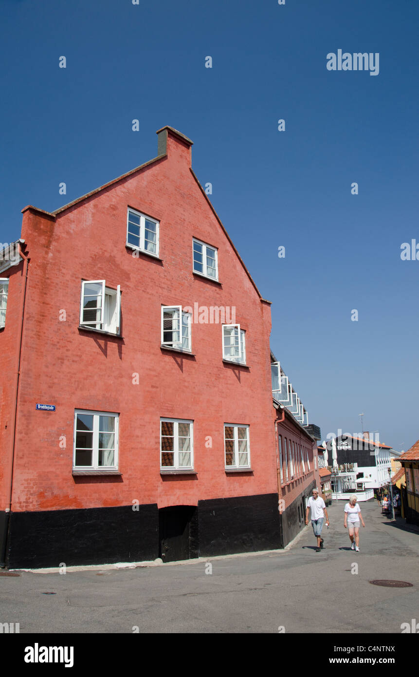 Denmark, Island of Bornholm, Gudhjem. Picturesque fishing village of ...