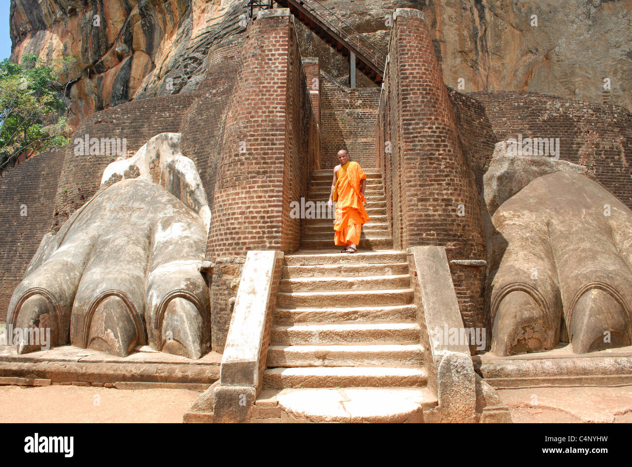 The Lion Staircase, Sigiriya - The Lion Mountain, Sri Lanka, 477 BC ...