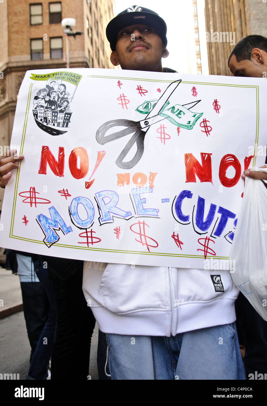 New York City, a protest against big banks, war, racial discrimination ...