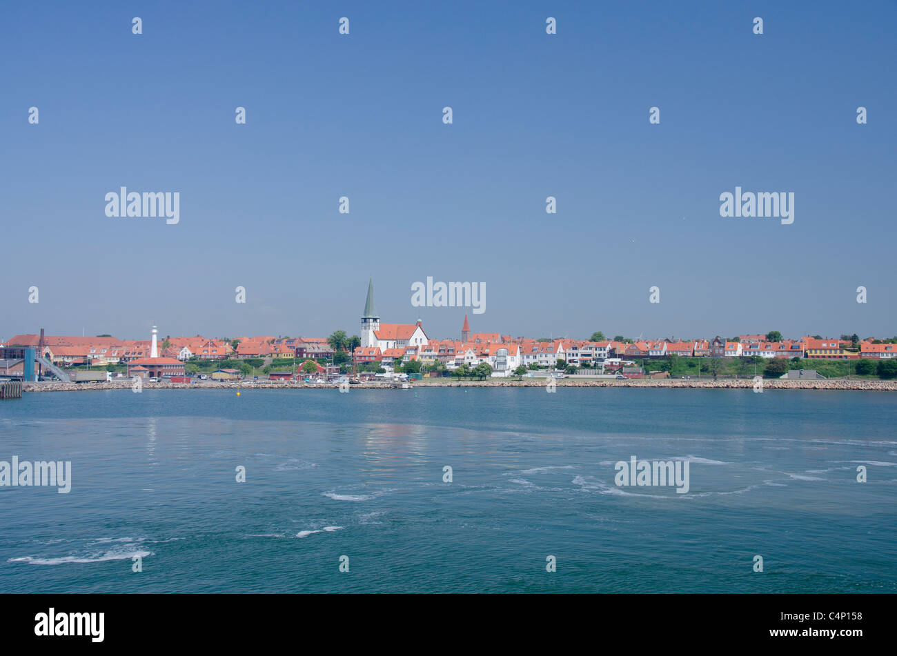 Denmark, Island of Bornholm. Historic city of Ronne. The largest city ...