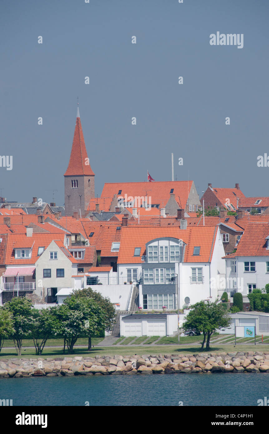 Denmark, Island of Bornholm. Historic city of Ronne. The largest city ...