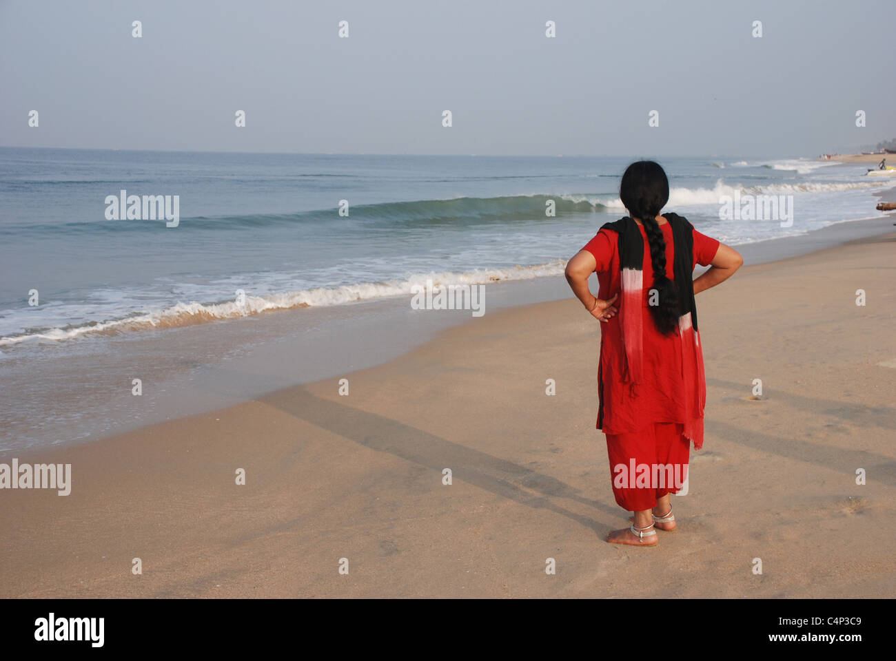 Morning walk at Goa beach Stock Photo - Alamy