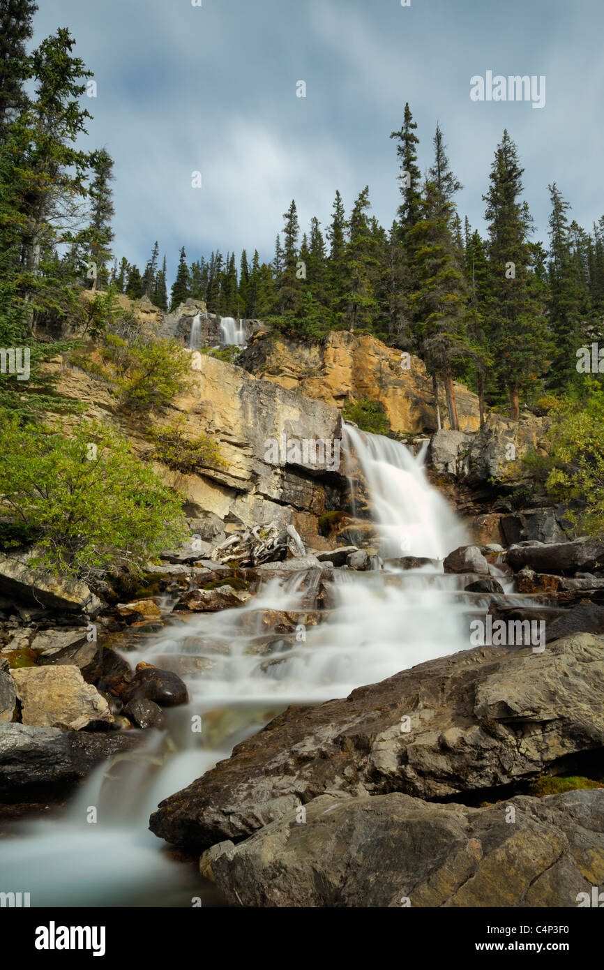 Tangle Falls along the Icefields Parkway, Jasper National Park, Alberta ...