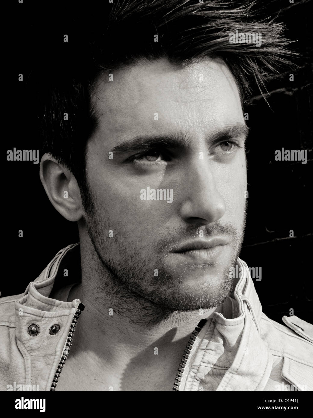 Street fashion shoot with male model Stock Photo - Alamy