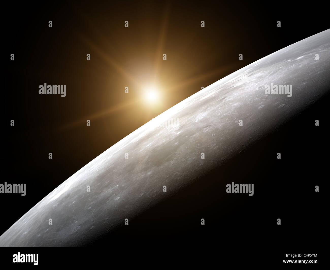 Moon and sun Stock Photo - Alamy