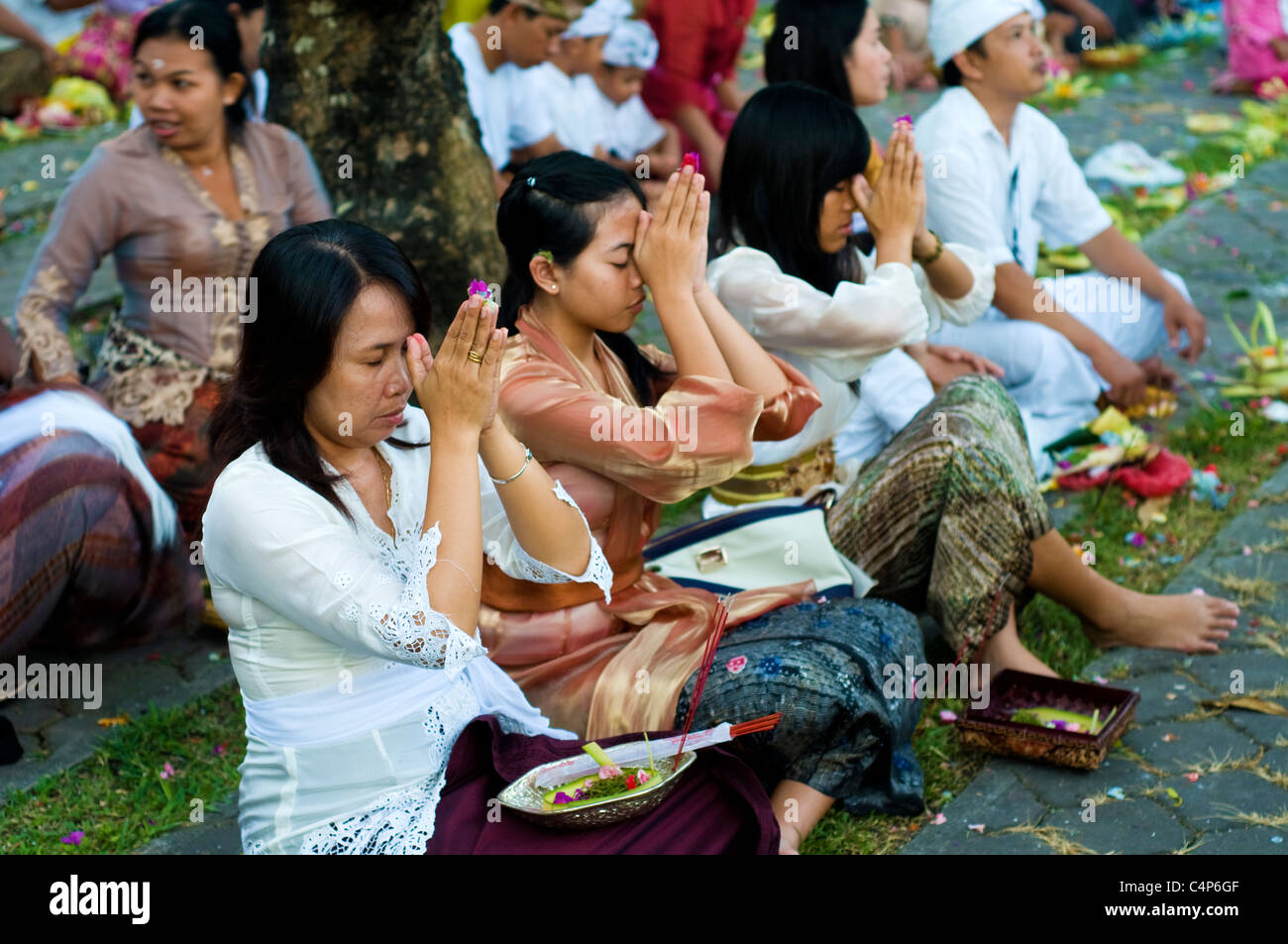 Full moon ceremony, Pura Jagatnatha denpasar bali indonesia Stock Photo ...