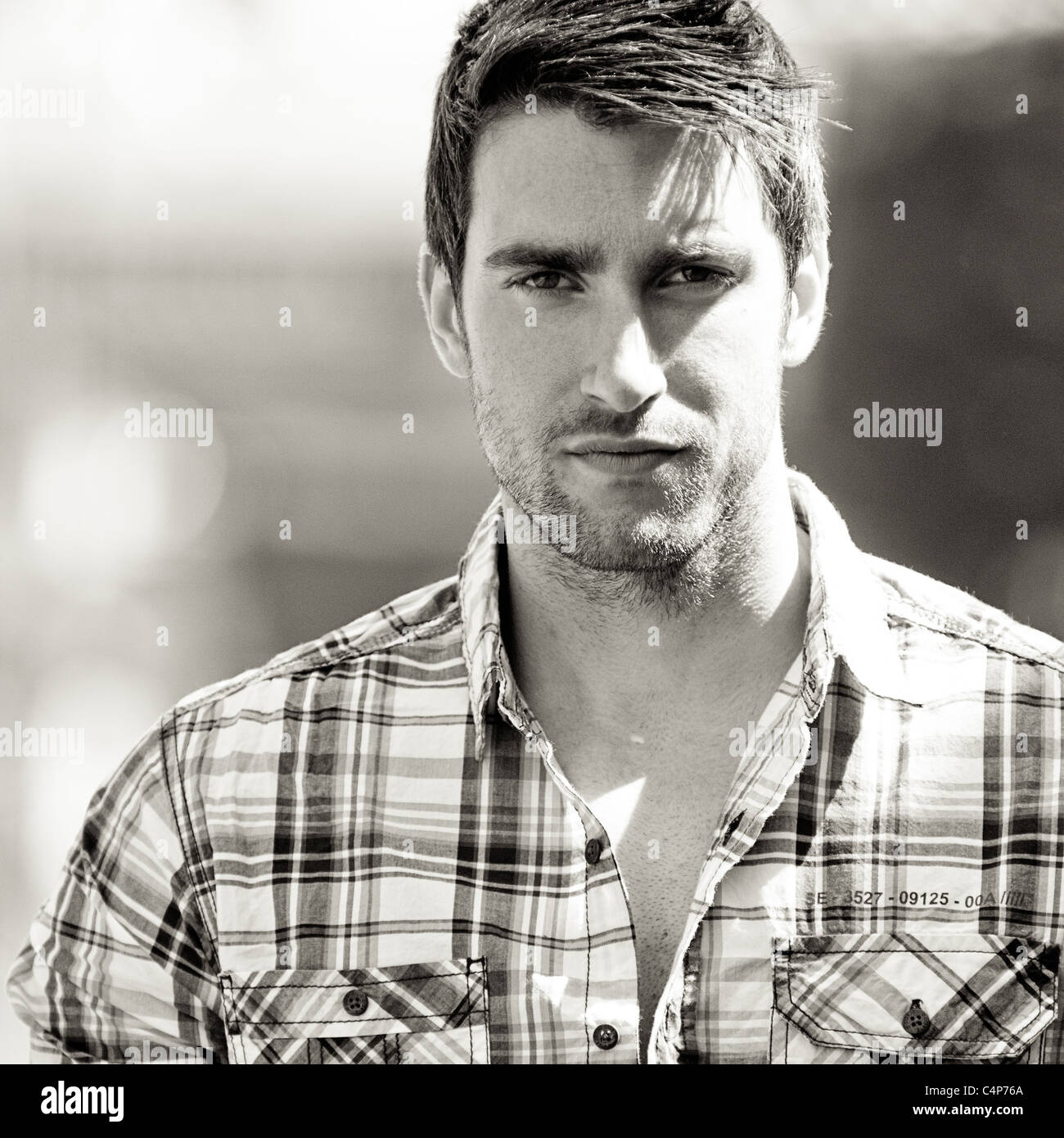 Street fashion shoot with male model Stock Photo - Alamy