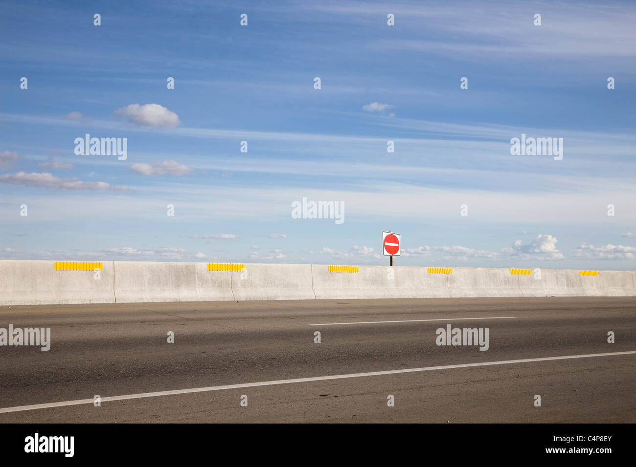Guardrail on highway Stock Photo - Alamy