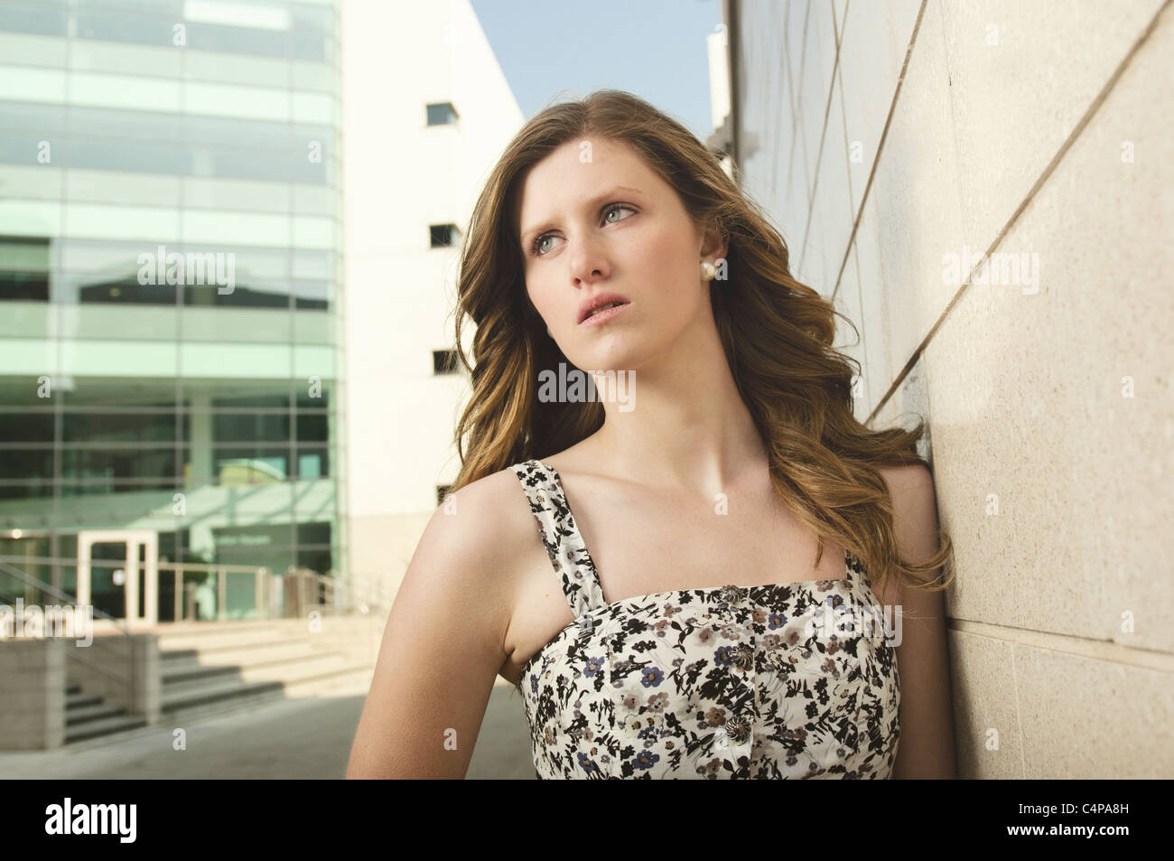 Fashion model street shoot Stock Photo - Alamy