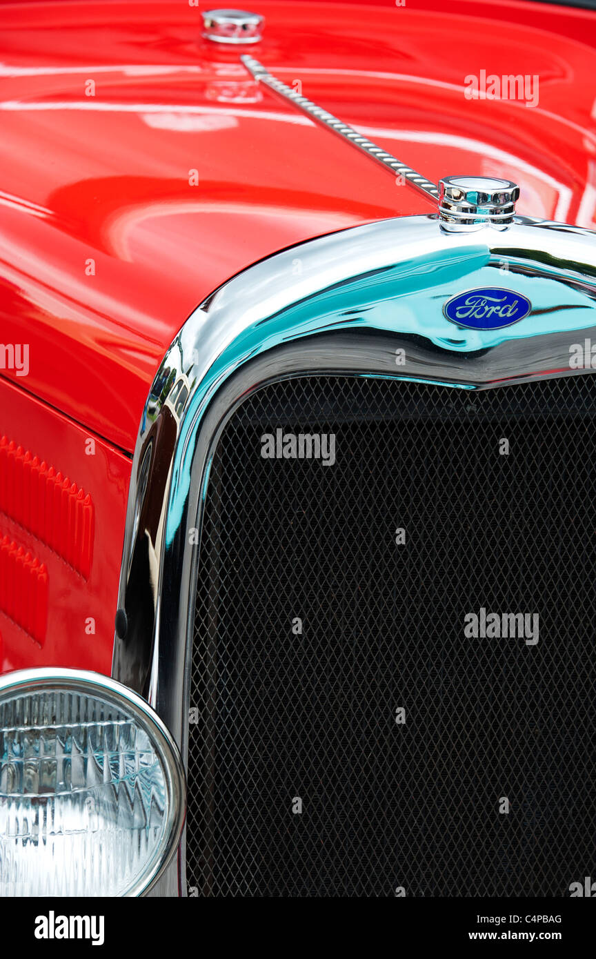 Ford hotrod custom car detail Stock Photo - Alamy